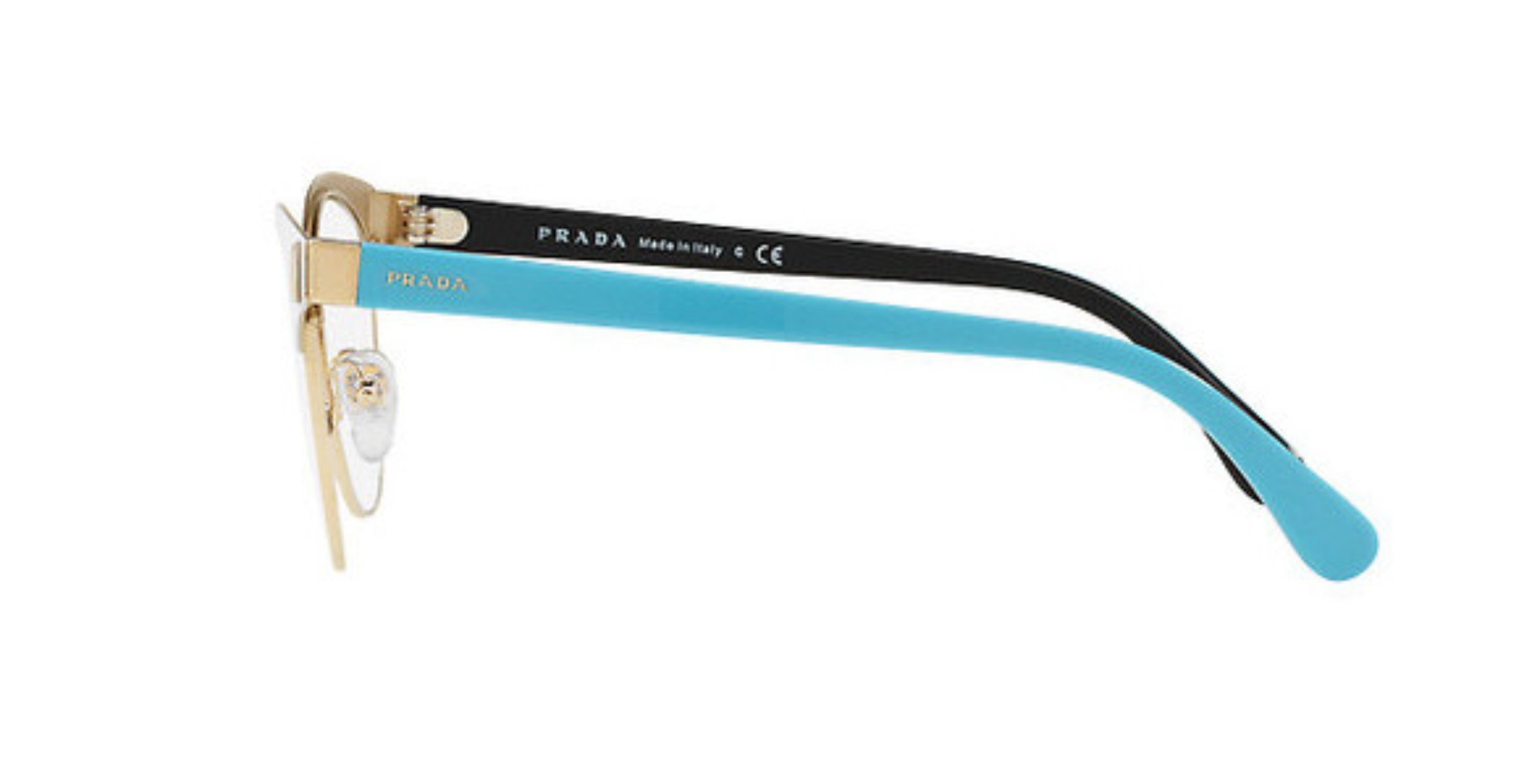 Prada PR63TV Eyeglass Frames VIC1O1-50 - Matte White/pale Gold PR63TV-VIC1O1-50