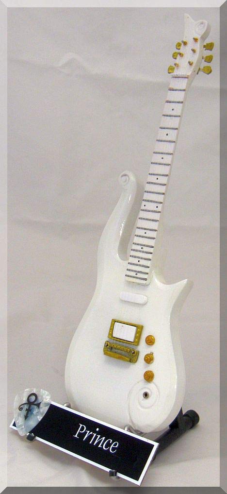 PRINCE Miniature Guitar white CLOUD w/Guitar Pick