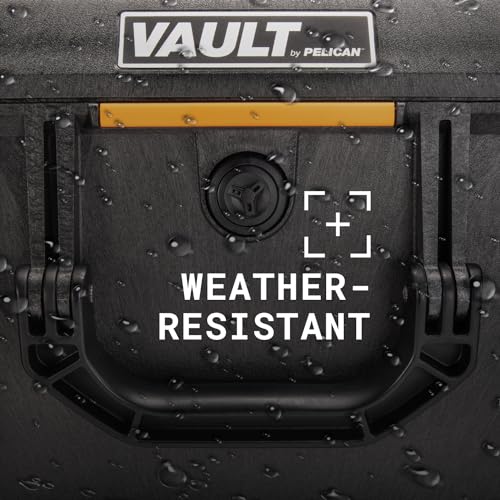Vault by Pelican – V550 Multi-Purpose Hard Case with Foam for Equipment, Electronics Gear, Camera, Drone, and More (Black)