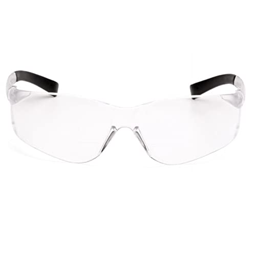 Pyramex Ztek Bifocal Reader Safety Glasses with Clear Lens S2510R25 (3 Pair) (+2.5 Lens)