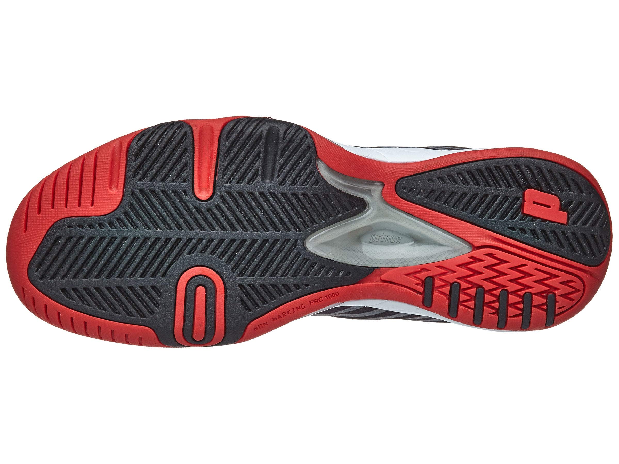 Prince T22 Lite Bk/Wh/Rd Men's Shoe 12.0