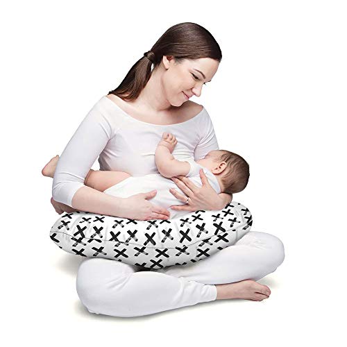 QUENESS Nursing Pillow Cover Breastfeeding Pillow Cases Plush Dot Slipcover