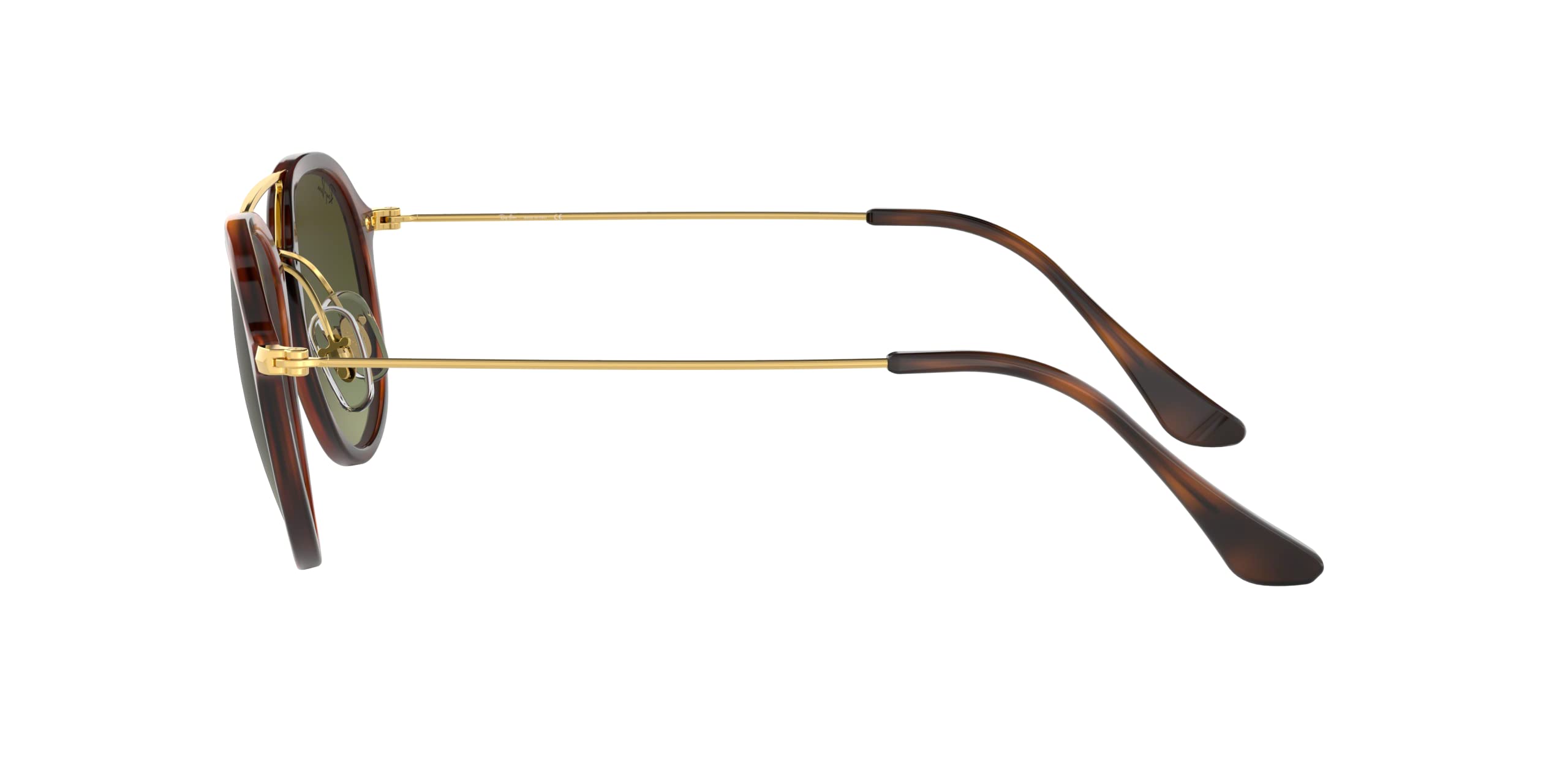 Ray-Ban RB4253 Square Sunglasses, Striped Red Havana/Green Gradient Brown, 53 mm