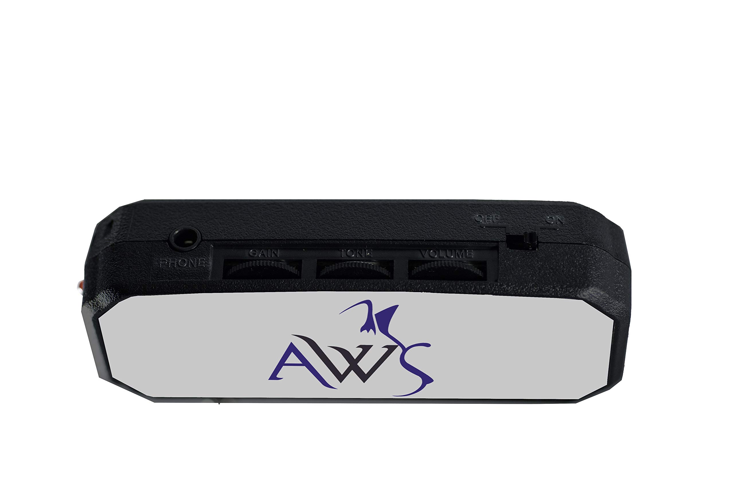 Portable Guitar Headphone Amplifier by AlphaWolff Supply - AUX Cable Connection and Volume Control - Easy to Use Acoustic SoundĀ - Practice and Play Music in Complete Silence