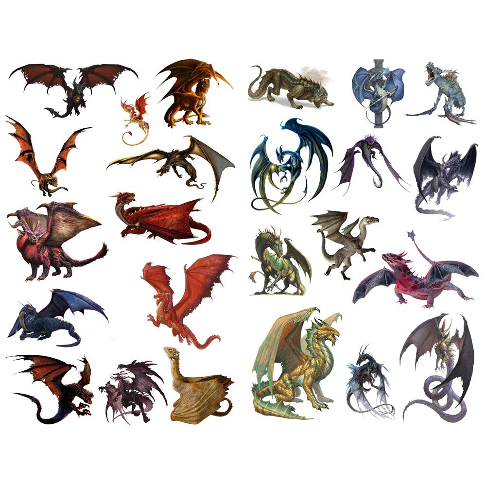 Seasonstorm Magic Dragon Precut Cute Aesthetic Diary Travel Paper Junk Journal Stickers Scrapbooking Stationery Sticker Flakes Art Supplies (PK357)