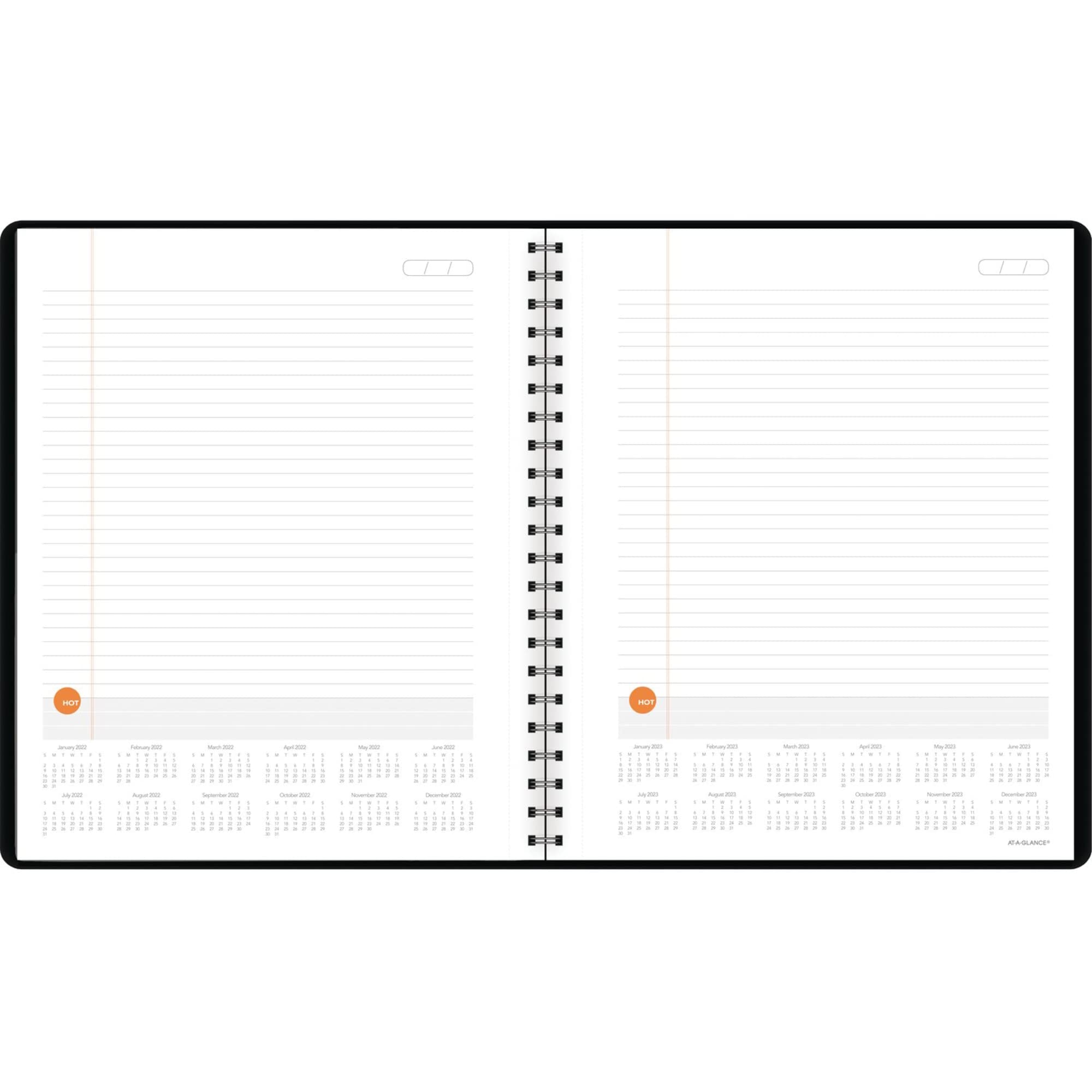 Planning Notebook by AT-A-GLANCE, Undated, 8-1/2" x 11", Large, Plan. Write. Remember., with Reference Calendars, Black (70620905)