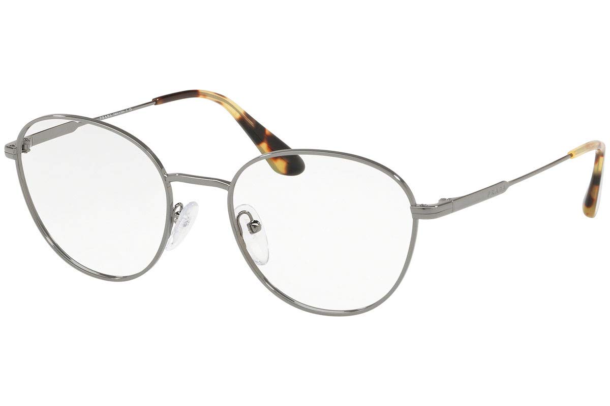 Prada Eyeglasses PR 52 VV 5AV1O1 Gunmetal/Clear Lens