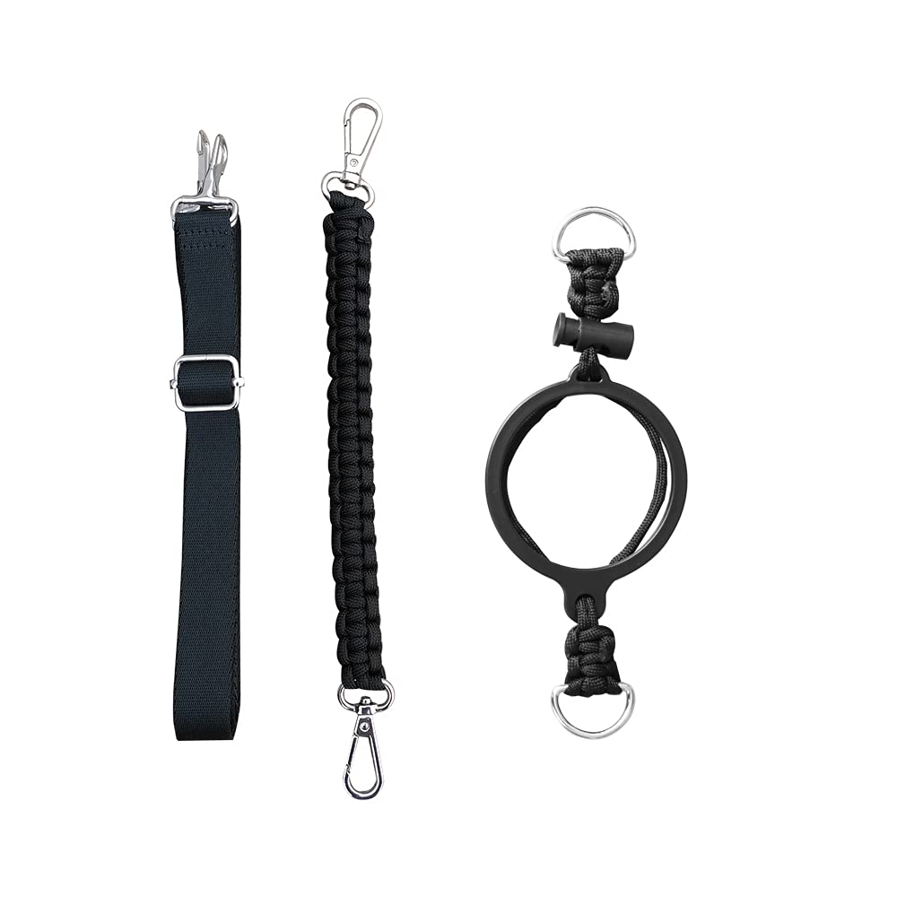 QICAIPO Paracord Handle Carrier Holder with Shoulder Strap, Fits Wide Mouth Bottles 12oz to 64oz (Camo)