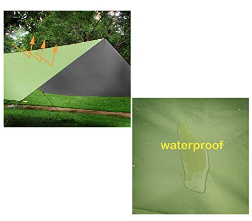 Portable Lightweight Camping Tent Tarp Shelter Hammock Cover Sun Shade Beach Picnic Mat Include Stakes and Carry Bag