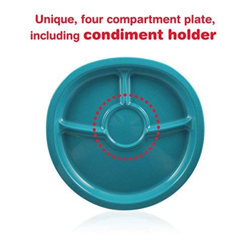 NUK Kids 2 Piece Recycled Plastic Divided Plates