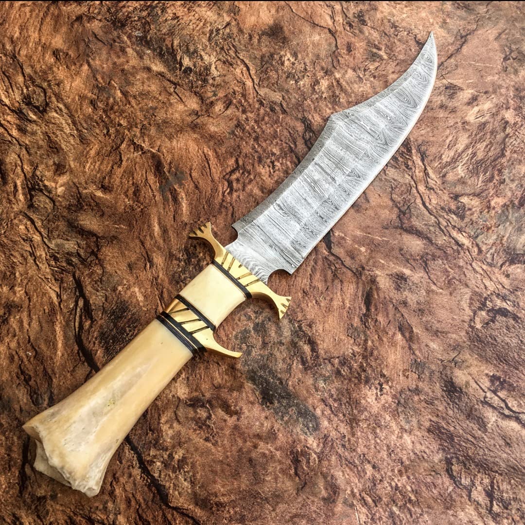 Poshland RG-44 Handmade Damascus Steel Hunting Knife - Gorgeous Handle