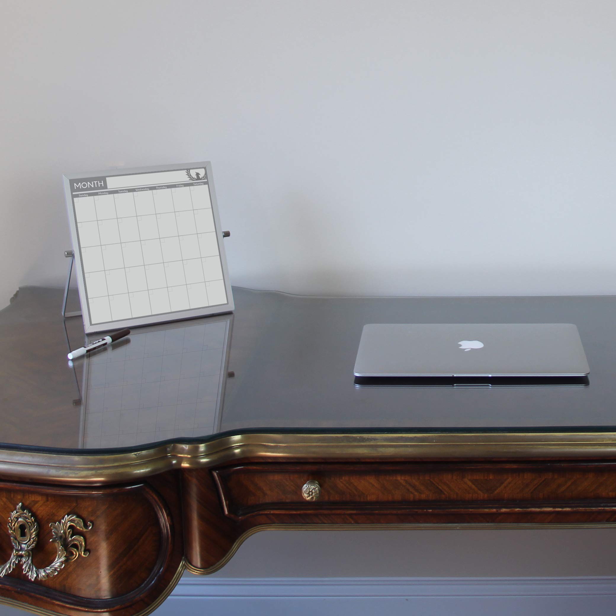 Small Double Sided White Board Calendar - Mini Portable Desktop Dry Erase Board with Stand & Small Monthly Calendar Whiteboard Planner with Reversible to Do List - 10" x 10" - Desk, Office, and Home