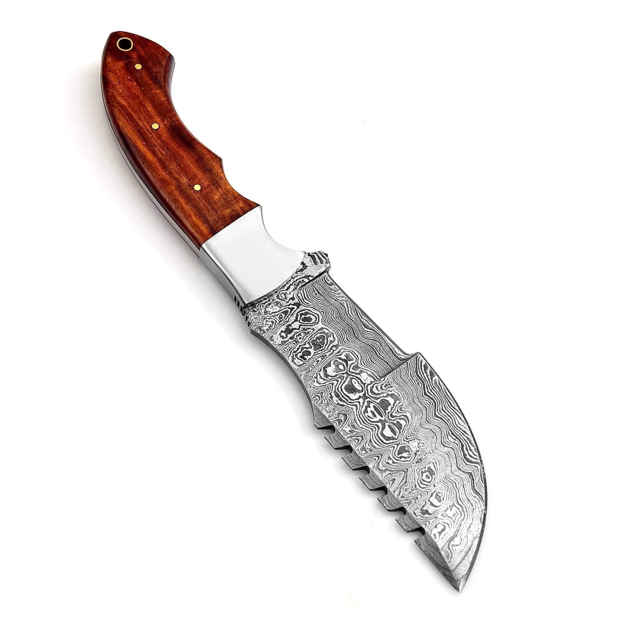 Poshland TR- 63 Custom Handmade Damascus Steel Tracker Knife - Stunning Handle.
