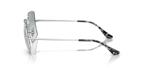 Ray-Ban Women's RB1971 Square Evolve Polarized Sunglasses, Silver/Photochromic Azure Gradient Blue, 54 mm + 1