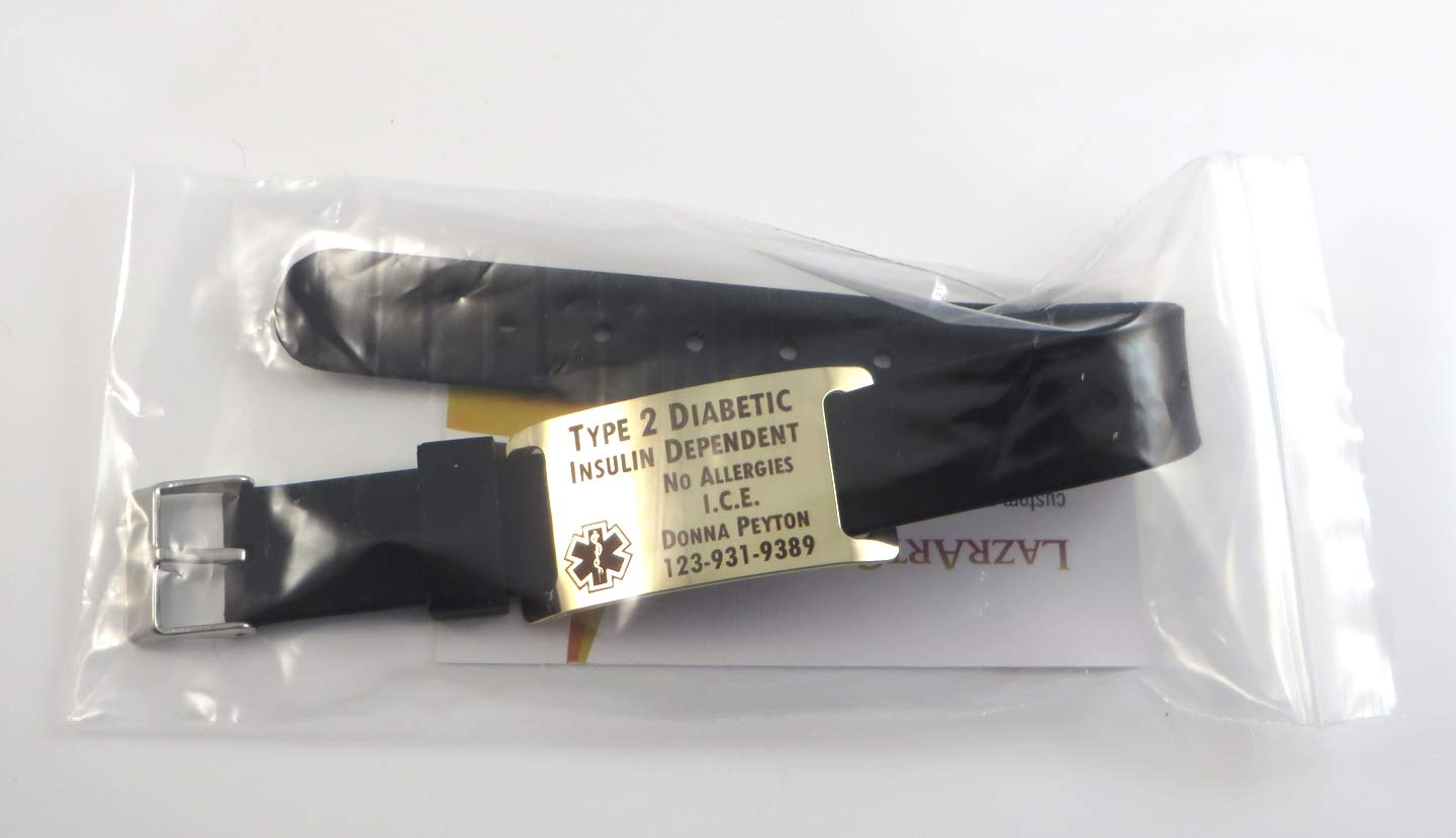 Premium Alzheimers Dementia/Identification Bracelet - Free Dark Laser Engraving Custom Personalization