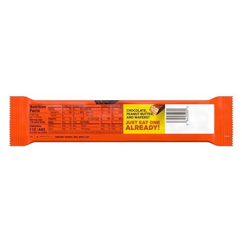 REESE'S STICKS Milk Chocolate Peanut Butter Wafer King Size, Candy Pack, 3 oz