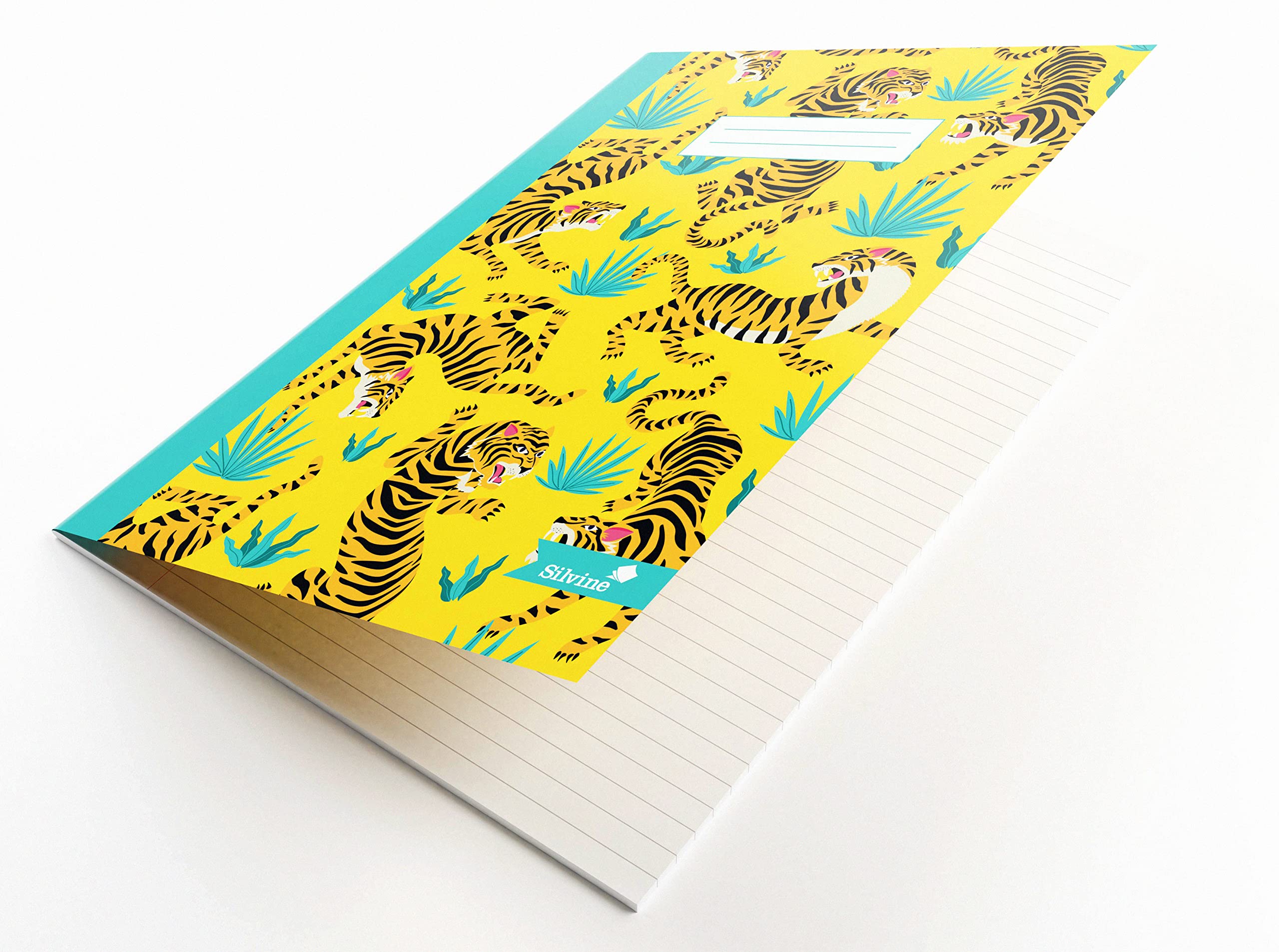 Silvine A4 Notebooks in 4 Assorted Marlene West Designs. 80 Pages, Lined with Margin. Ref NBA4SG [Pack of 12], Summer Garden
