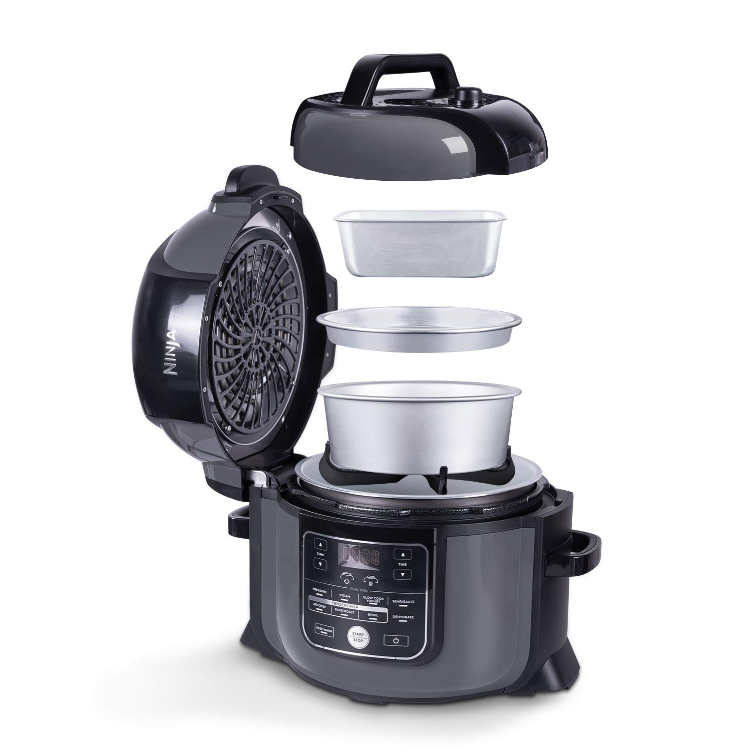 Pressure Cooker, Steamer & Air Fryer Bakeware Accesories Compatible with Ninja Foodi 5&6.5&8 qt(OP101,OP301,OP302,OP401,FD401) (5Set Anodized Aluminum Bakeware)