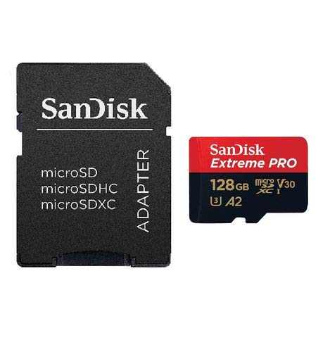 SanDisk 128GB Micro SDXC Extreme Pro Memory Card Bundle Works with GoPro Hero 7 Black, Silver, Hero7 White UHS-1 U3 A2 with (1) Everything But Stromboli (TM) Micro Card Reader