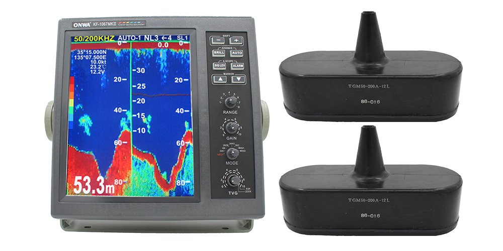 ONWA KF-1067MK2/DF: 10.4" Dual Frequency Fish Finder 2 KW Version