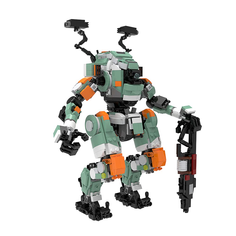 Pioneer Titan Building Model Kit, Fall Popular Mech Game Console Game Mech Toy Action Figure, Compatible with Lego Bricks (1057 Pieces)
