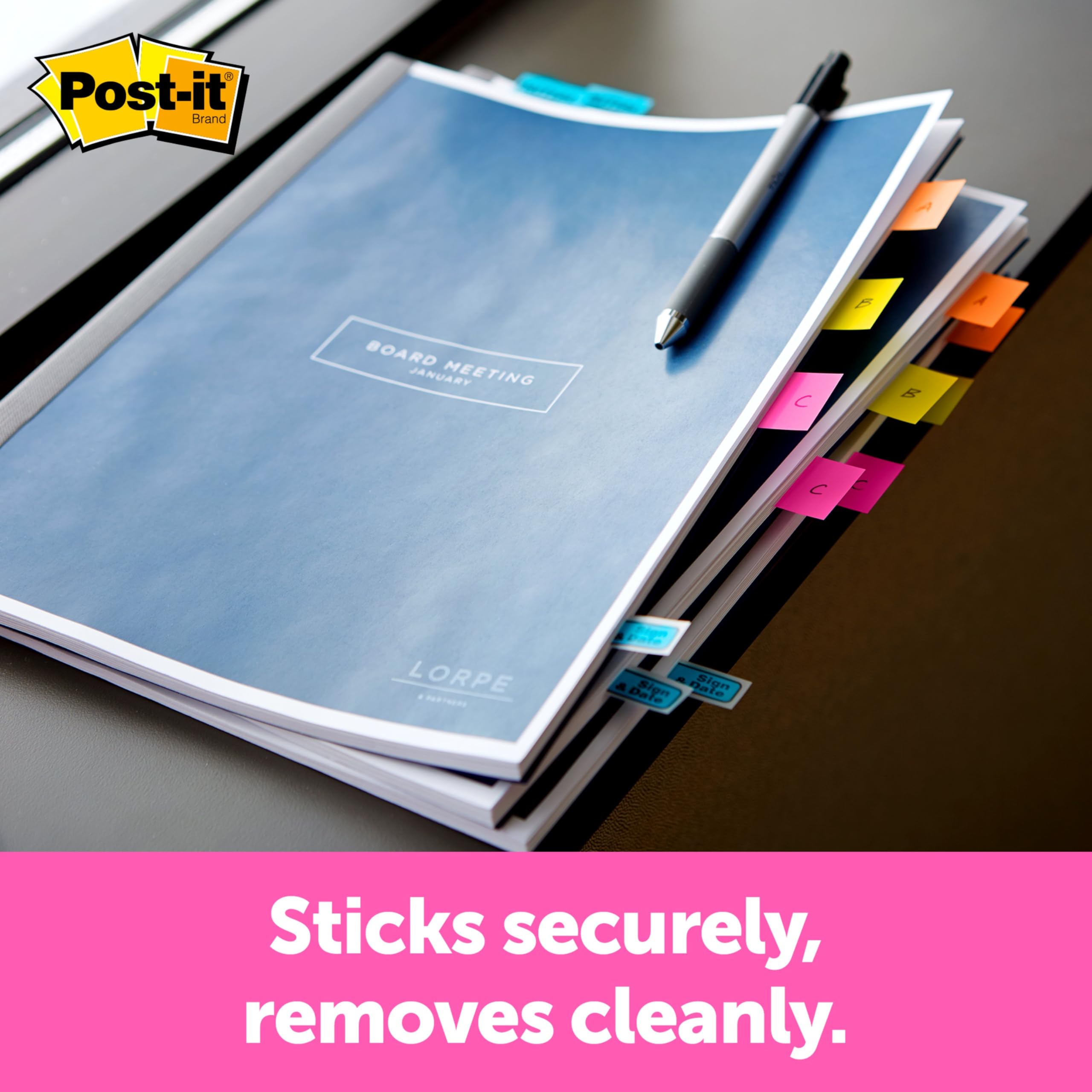 Post-it Flags, 200/High Volume Desk Grip Dispenser,1 in Wide, Yellow (680-HVYW)