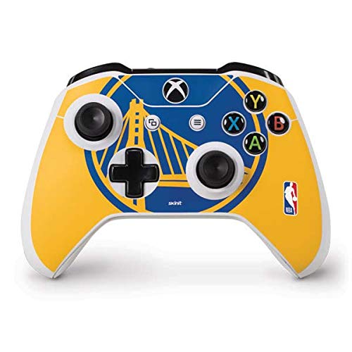 Skinit Decal Gaming Skin Compatible with Xbox One S Controller - Officially Licensed NBA Golden State Warriors Large Logo Design