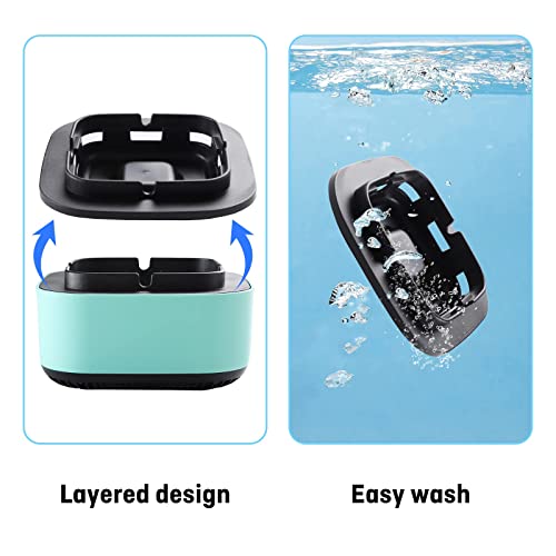 Rumia Smokeless Ashtrays for Cigarettes Indoor,2 in 1 Aromatherapy Multifunctional Negative Ion Air Fresher for Home,Office,Outdoor-Green5