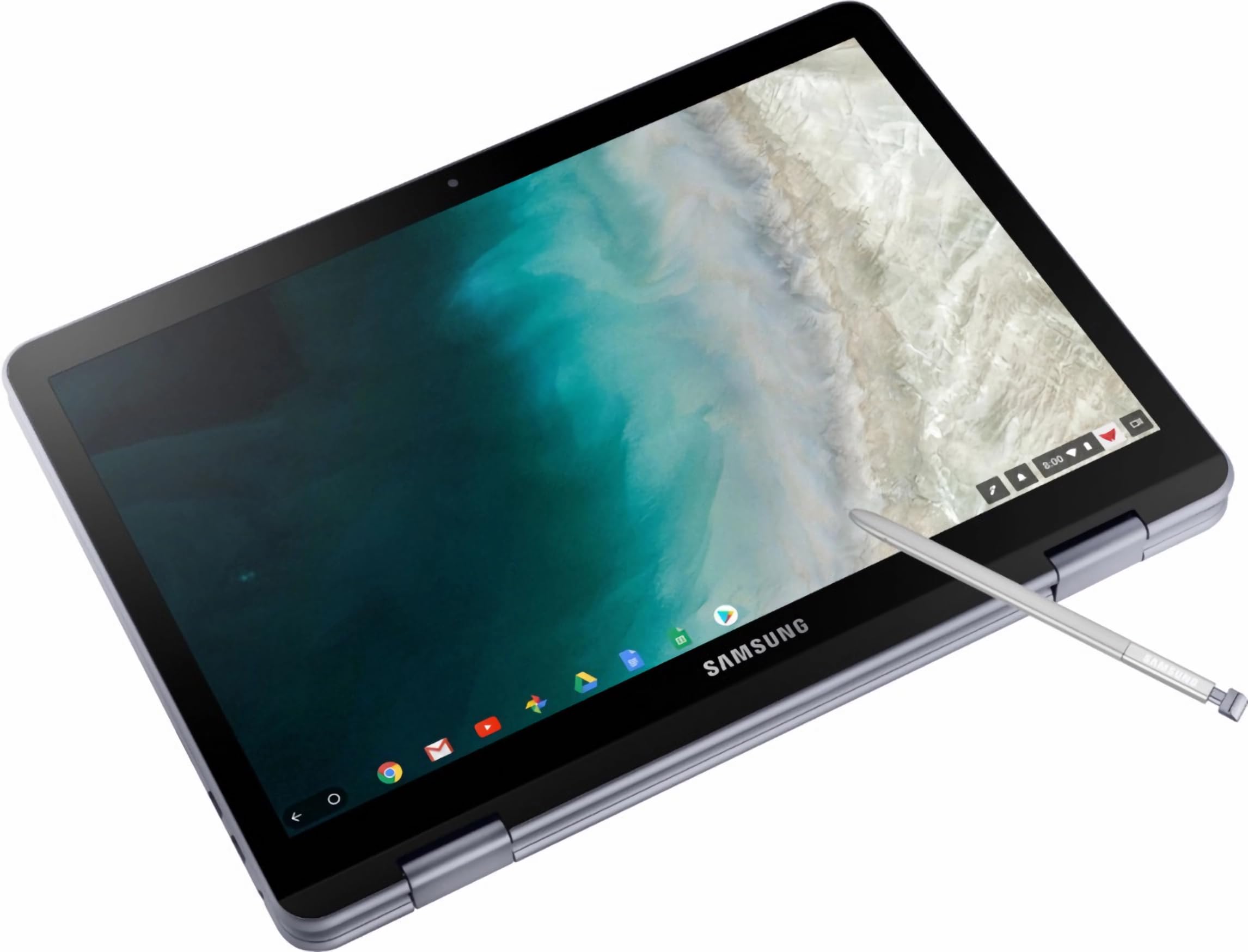 Samsung Chromebook Plus V2 360 12.2" FHD+ 2-in-1 Touchscreen (Intel Celeron 3965Y, 4GB RAM, 64GB eMMC, Active Stylus) Home & Education Laptop, 10-Hour Long Battery Life, 13MP Dual Webcam, Chrome OS