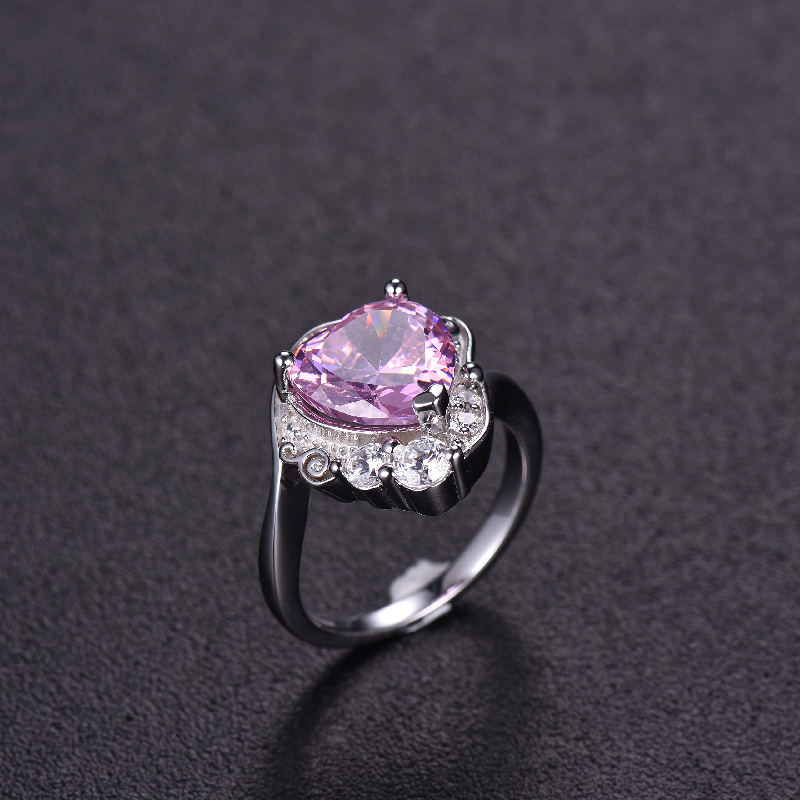 Usagi Serenity 25th Anniversary Women Sterling 925 Silver Pink Lover Heart Princess Engagement Ring (5)
