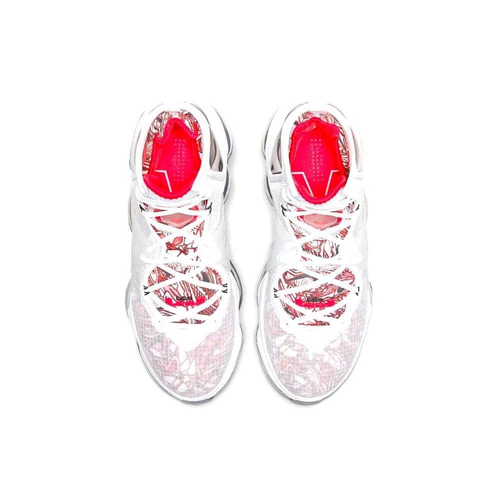 Nike Mens Lebron XIX Running Shoe, WHITE/UNIVERSITY RED-BLACK, 10 UK (11 US)