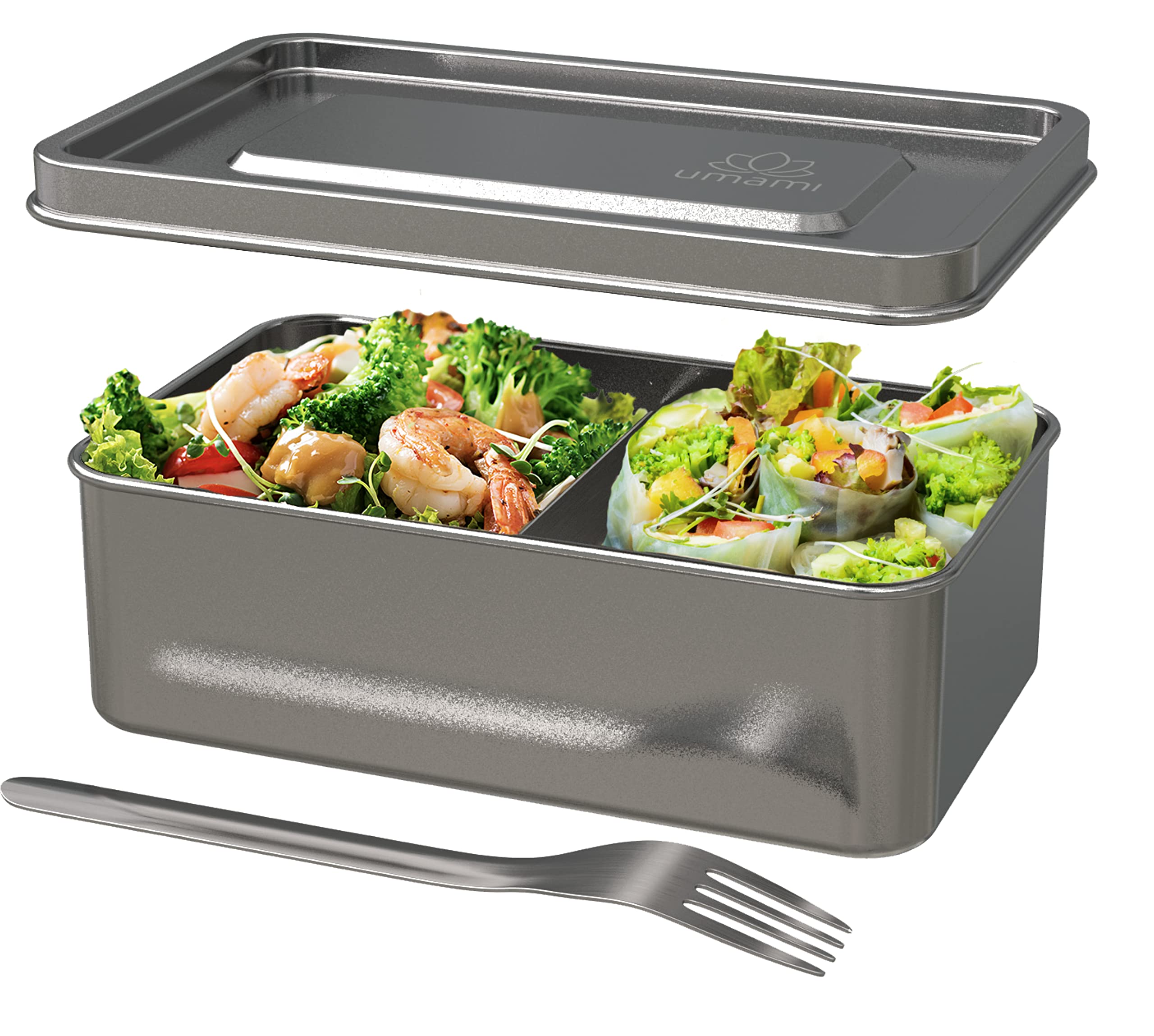Umami Bento Lunch box Bundle, Bento Box for Adults w/Utensils, 40 oz & 32 oz, Cute Stainless Steel Lunch Container that is Microwave-Safe Great for Meal Prep