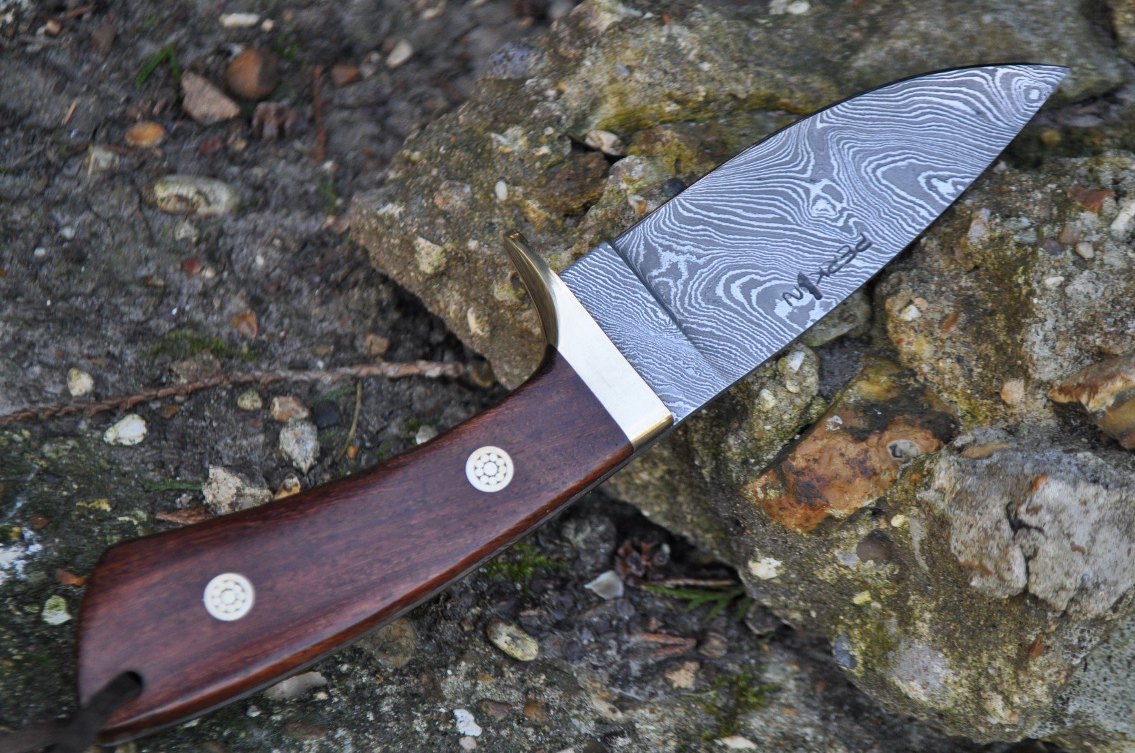 Perkin - Custom Damascus Handmade Hunting Knife - Bushcraft Knife