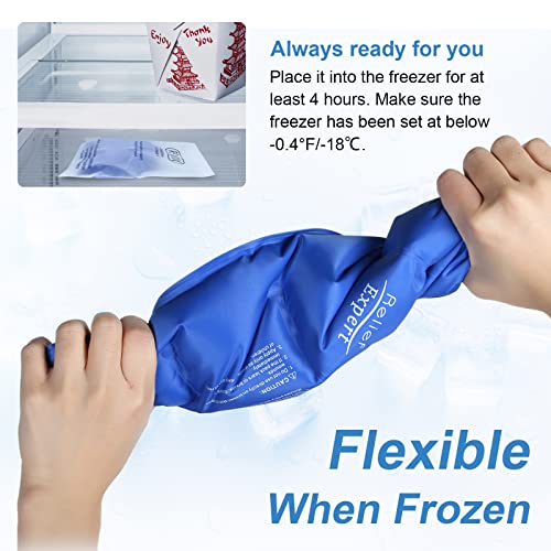 Relief Expert Ice Pack for Injuries Reusable(16" x 9") Gel Cold Pack for Lower Back, Shoulder, Knee, Hip Pain Relief, Cold Compress for Swelling, Bruises – Flexible
