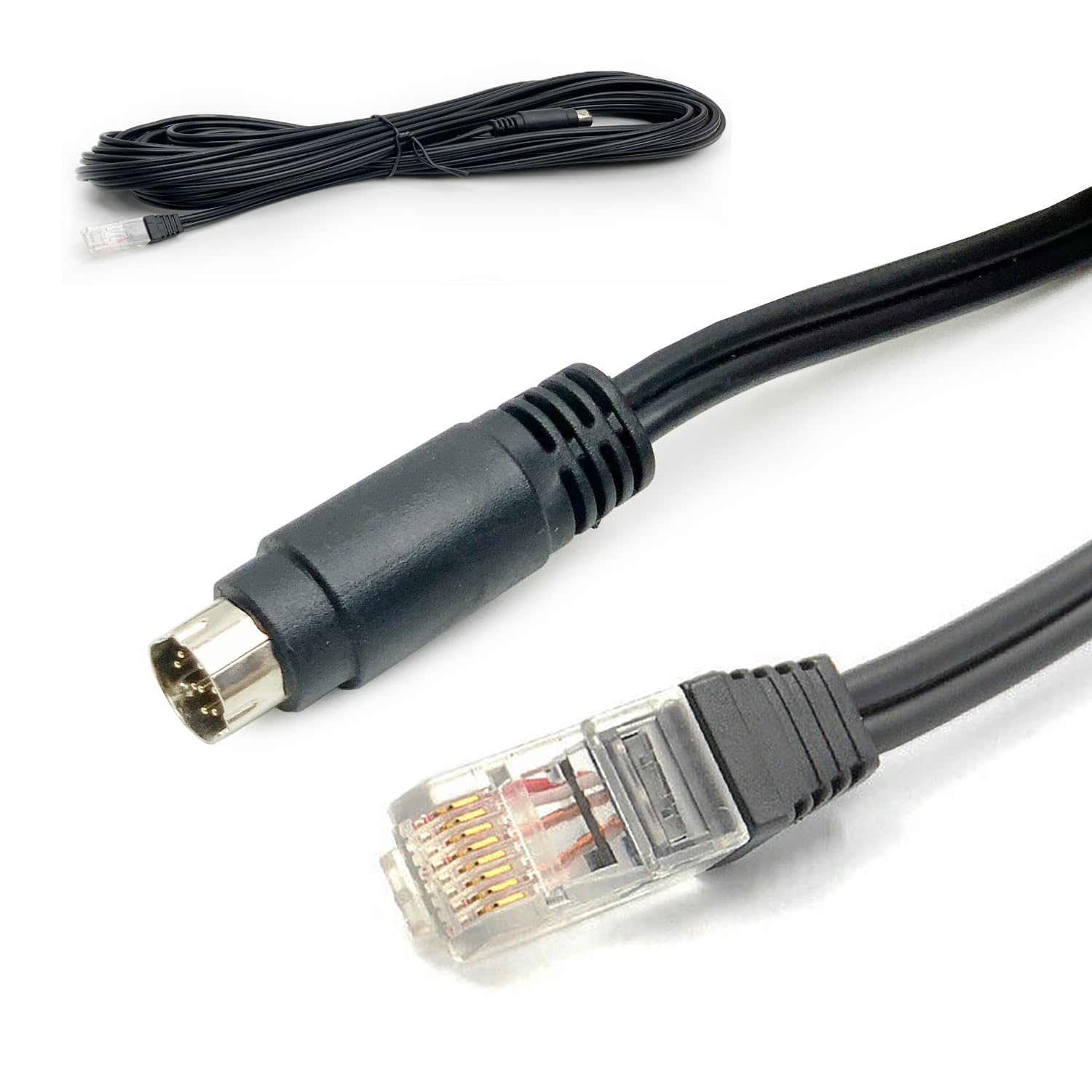 PUROSUR Compatible Speaker Cable 8-Pin DIN to RJ-45 for Bose Lifestyle Series 18, 28, 35, 38, and 48 systems Crystal Head 8 Pin Speaker Cable