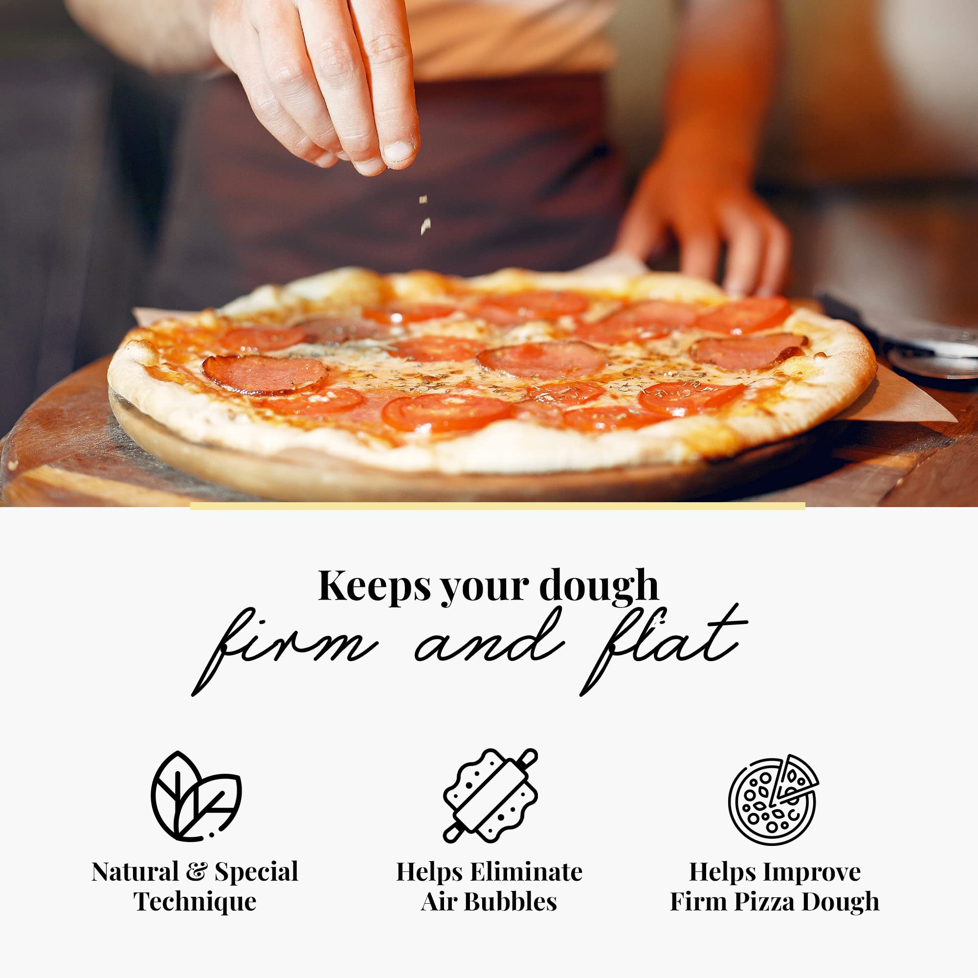 Tuuli Kitchen β French Wooden Rolling Pin, Baking Roller for Rolling Out Pizza, Pasta, Puff and Other Doughs, 40 x 4 cm