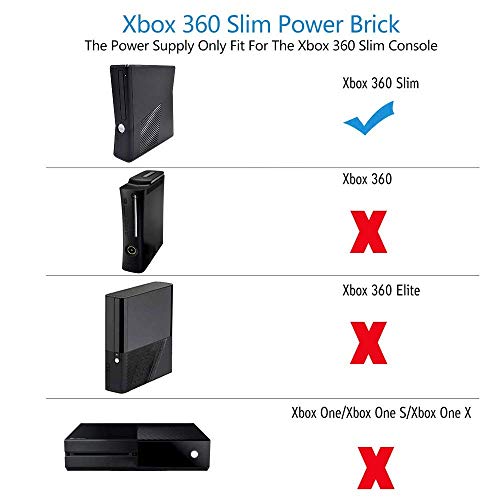 Power Supply for Xbox 360 Slim,Prodico Power Charger for Xbox 360 Slim Console