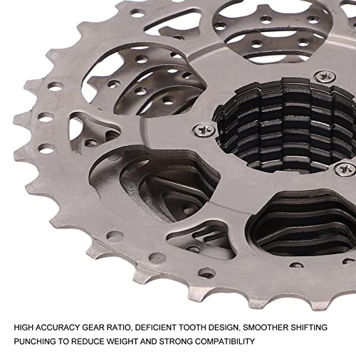 WESE 10 Speed Cassette, Anti Rust Steady Rotation 11β30T Road Bike Cassette Lightweight for Folding