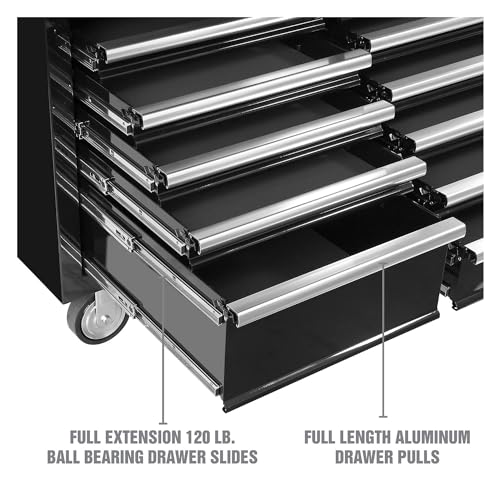 OEMTOOLS 24738 57 Inch Chest and Cabinet Set, Tool Cabinet Chest, Rollaway Tool Chests With Wheels and Drawers, Mechanic Tool Cabinet