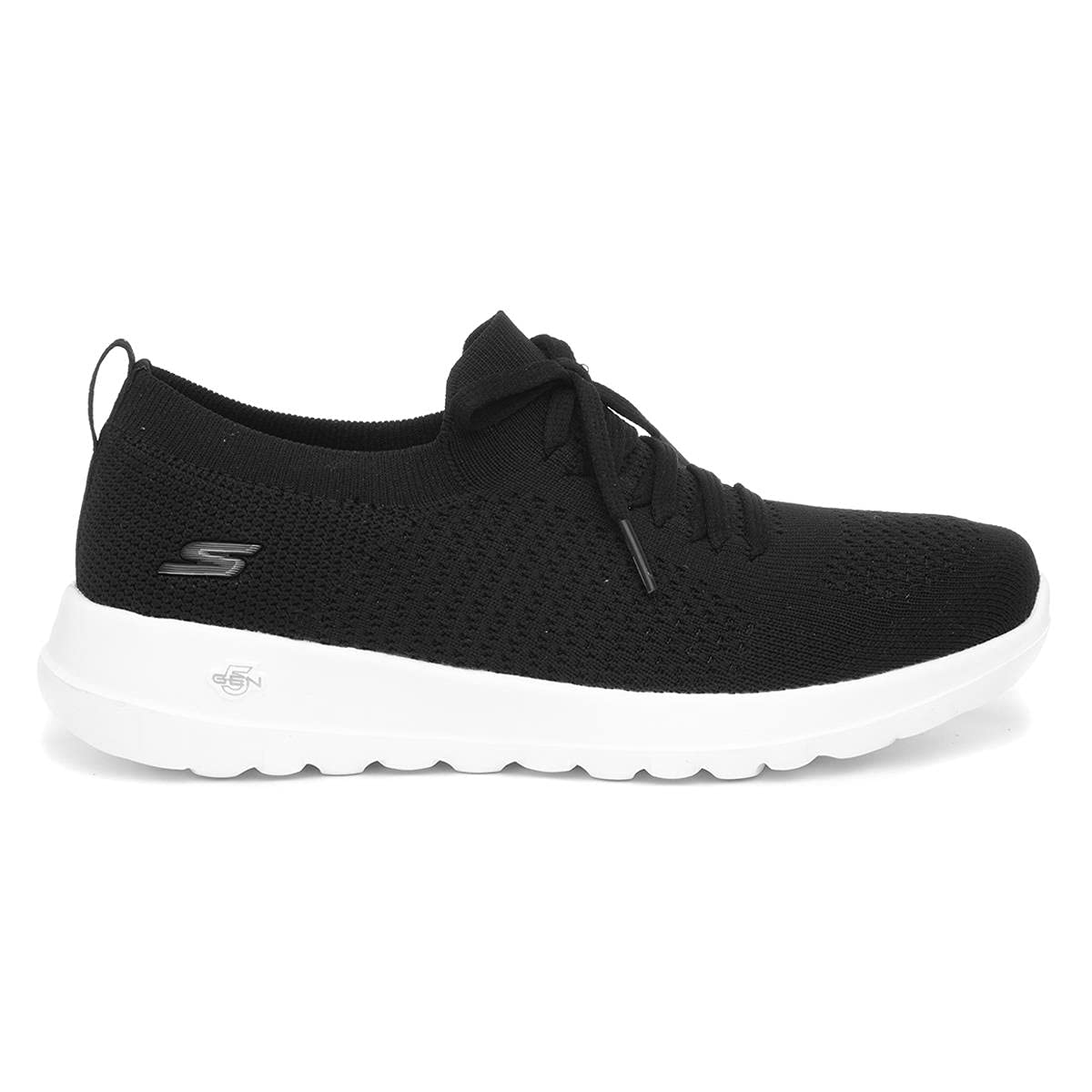 Skechers Women's Performance Go Walk Joy Faux Tie Slip-On Walking Shoes, White, 7.5
