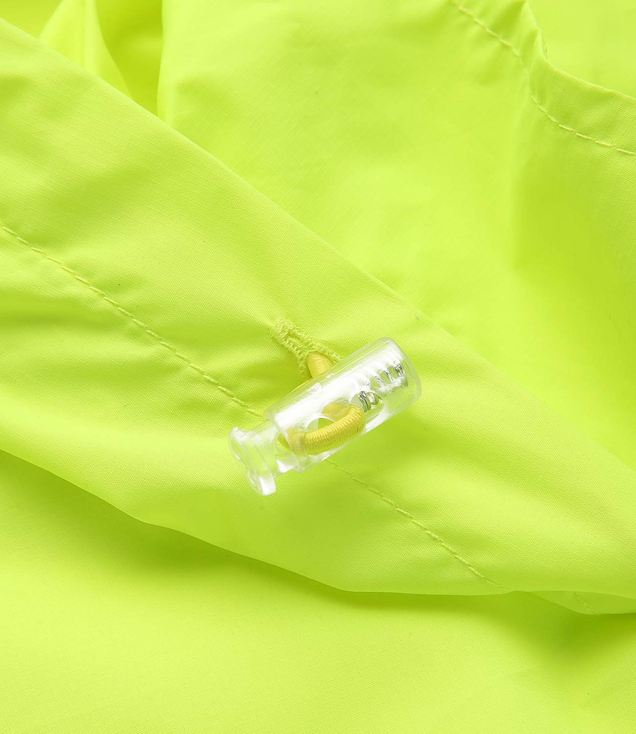 Outto Men's High Visibility Cycling Jacket Convertible UPF50+ Windproof Lightweight Windbreaker(Small,180012 Fluorescent Green)