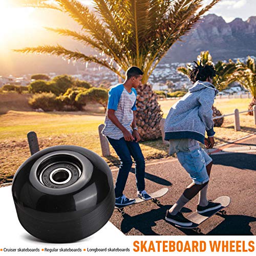 TOBWOLF 4 Pack 52mm x 32mm 95A Skateboard Wheels, Street Skateboard Wheels with ABEC-9 Bearings, Longboard Wheel Drift Wheel for Street, Park