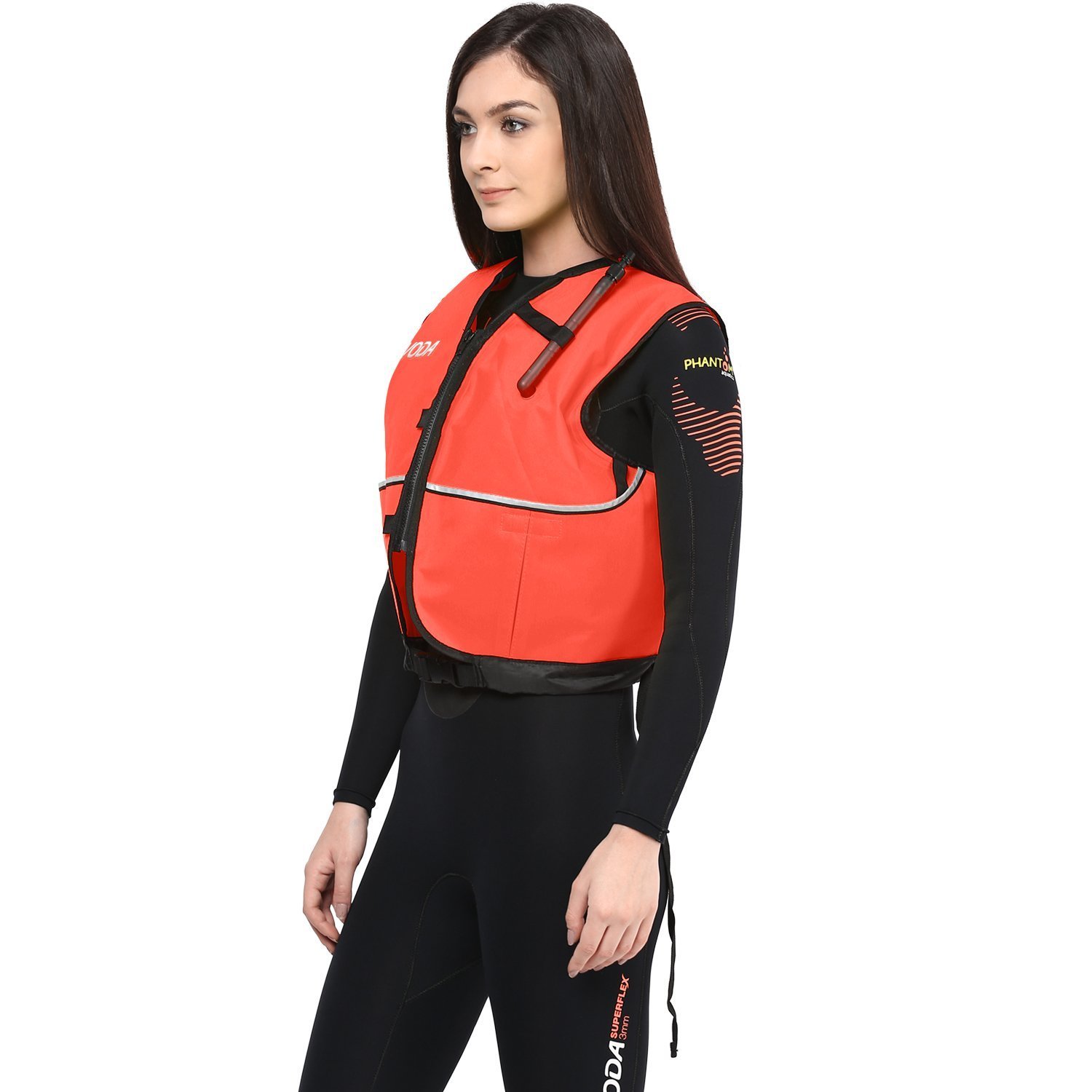 Phantom Aquatics Deluxe Snorkel Vest, Orange