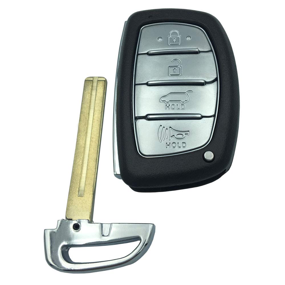 Replacement Hyundai Key Fob Shell Case with 4 Button Fit for Hyundai IX25 IX35 Elantra Sonata Verna Key Remote Control Key Fob Shell