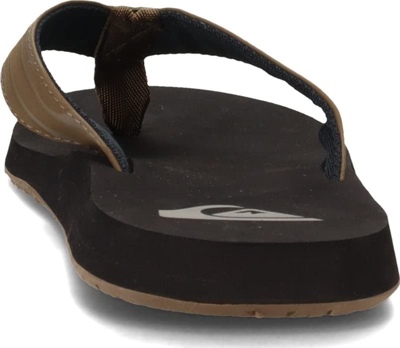 Quiksilver Men's Monkey Wrench 3 Point Sandal, Tan/Solid, 10 M US
