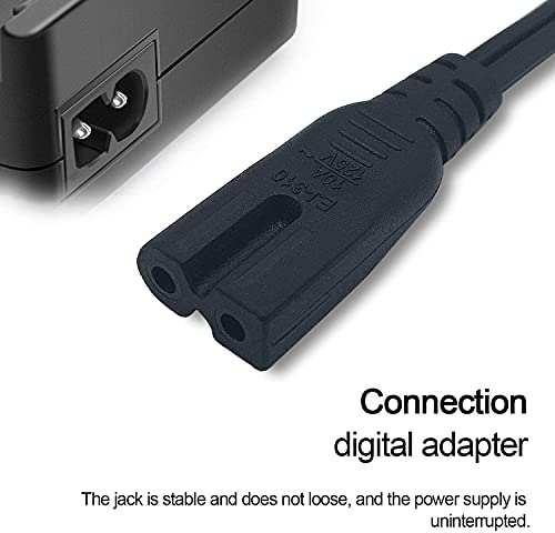 Parthcksi 6Ft 2 Prong Polarized Power Cord Compatible with Arris Router Modem; for Vizio Sharp Sanyo Emerson TV; PS1 PS2 XB DC Console System; for Bose Companion 3 5 Speaker Audio System