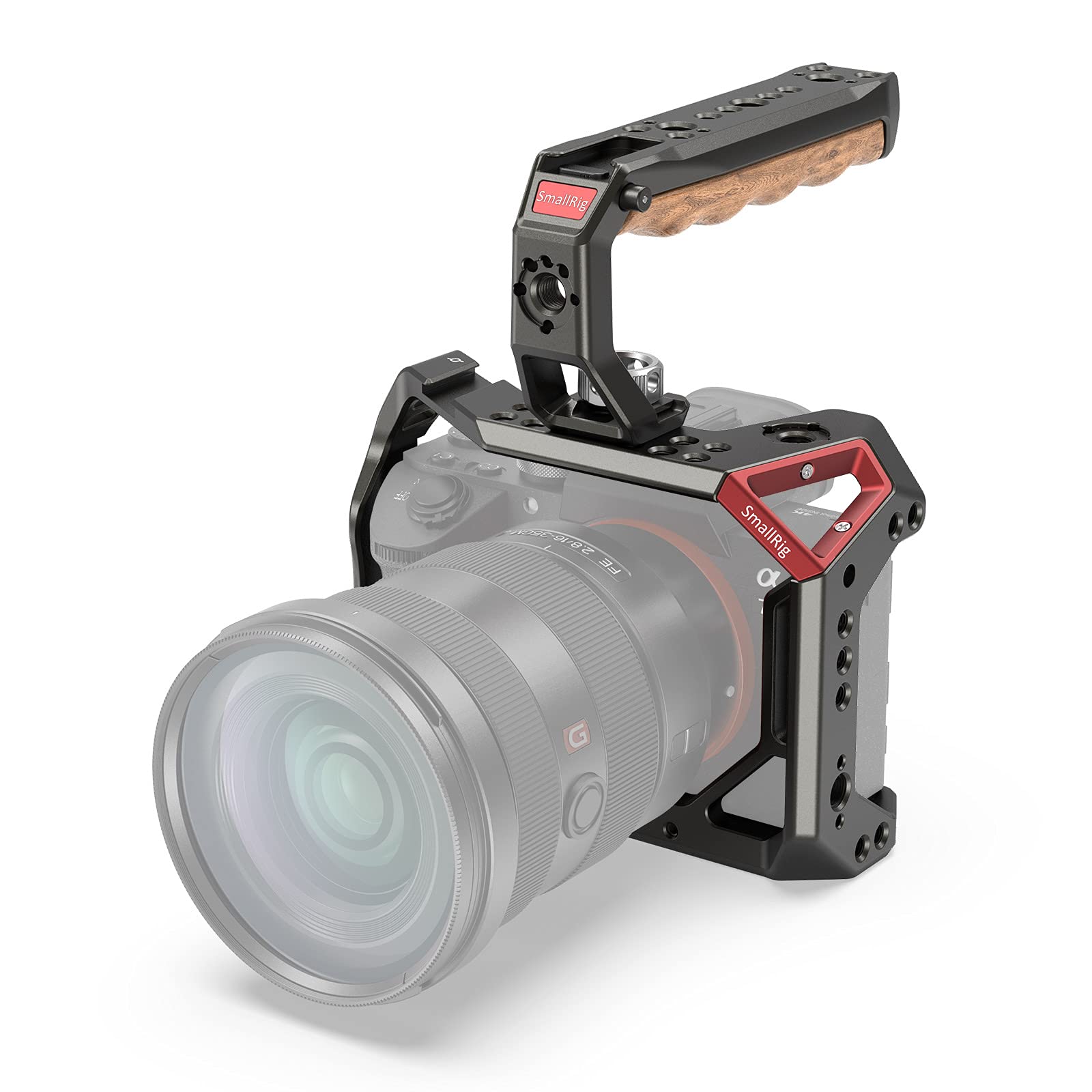 SmallRig Full Cage and Handle Kit for Sony A7 III & Sony Alpha 7III and A7R III with Built-in Locating Holes for ARRI and Cold Shoe Mount - KCCS2694