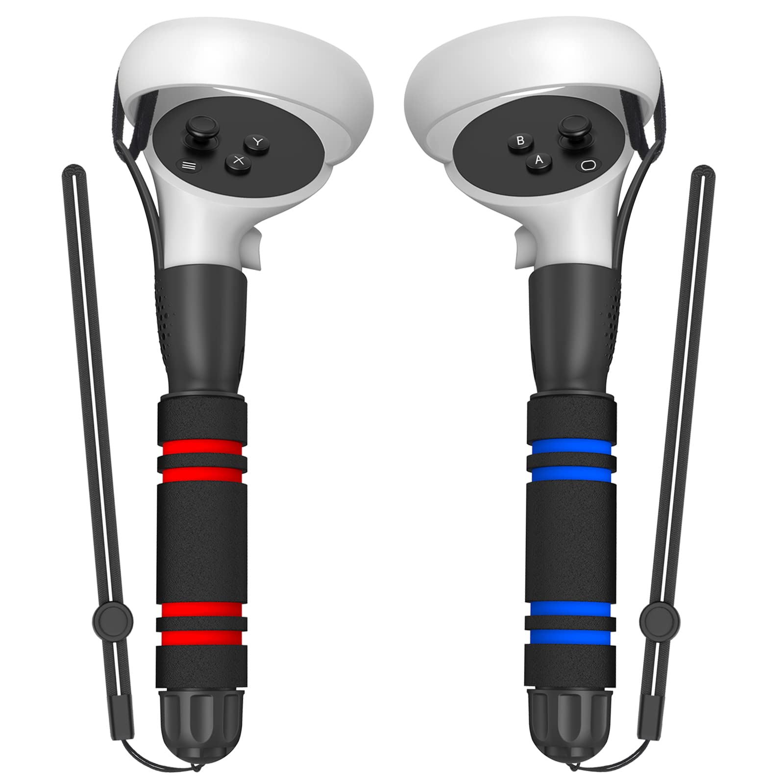 YOGES VR Game Handle Accessories Compatible with Oculus Quest 2 Controllers, Dual Handles Extension Grips Compatible with Meta Quest 2 Accessories