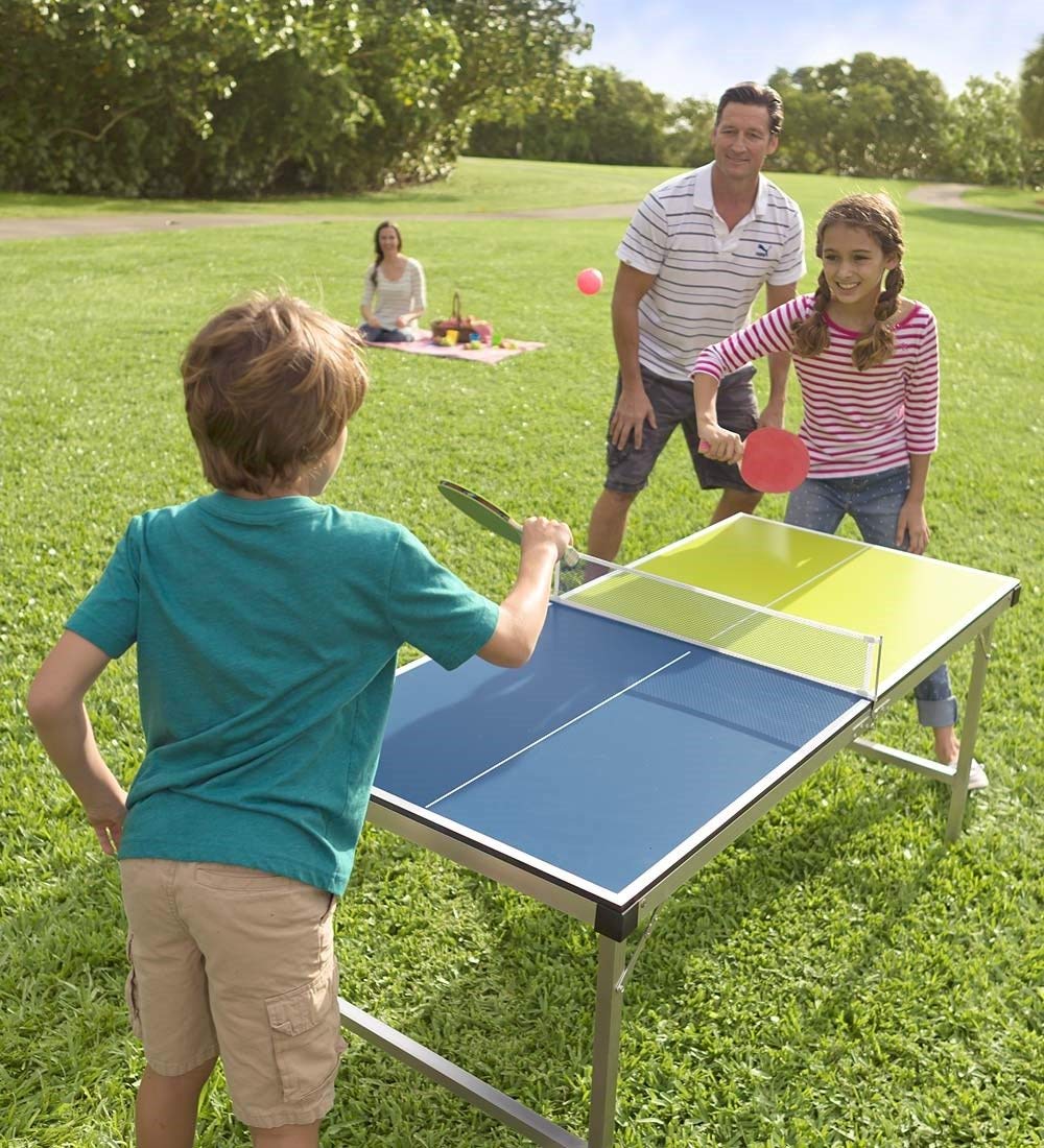 Pick-Up-And-Go Ping-Pong Table