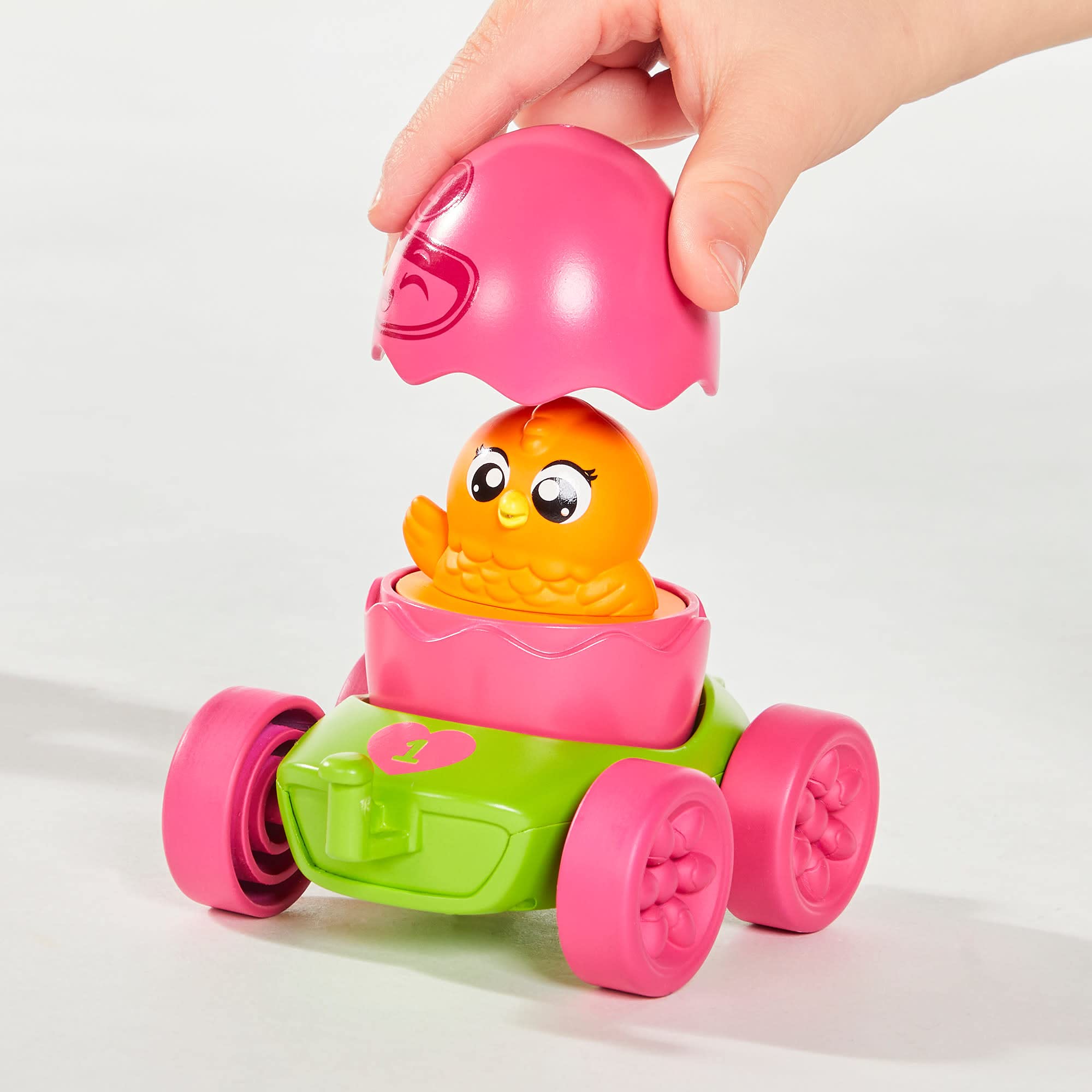 Toomies Hide & Squeak Egg Racers, Color Matching, Sorting Toy, 12+ Months